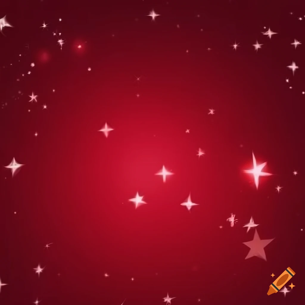 Fondo de color rojo con brillos de estrellas on Craiyon
