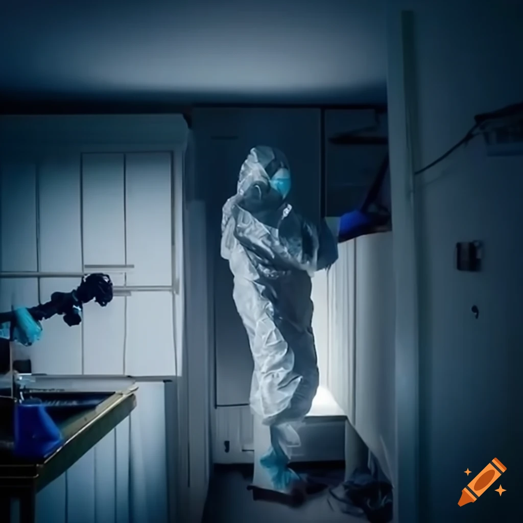 Forensic investigation in a crime scene lab on Craiyon