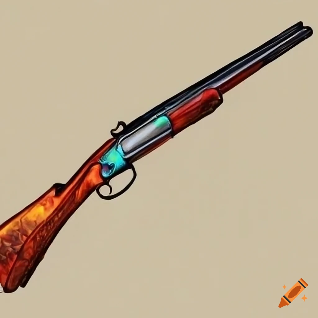 Double-barrel shotgun on Craiyon