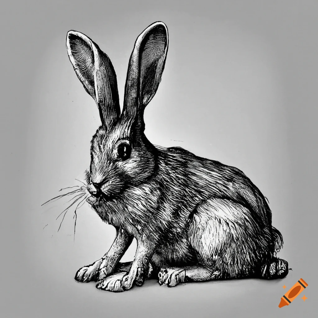 Albrecht dürer hare drawing on Craiyon