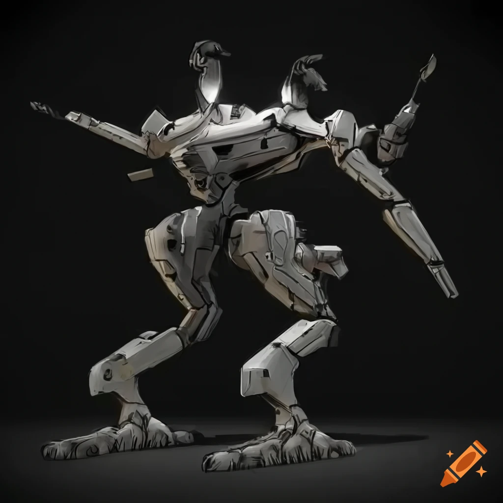 Sleek, sophisticated, beautiful mech on Craiyon