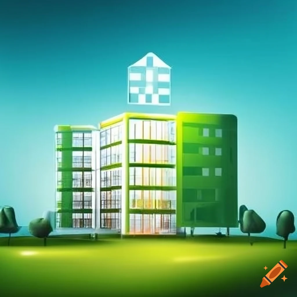 Green hospital icon on Craiyon