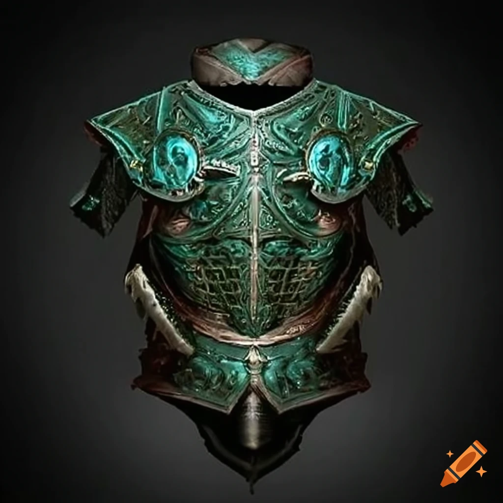 Magic armor front view on Craiyon