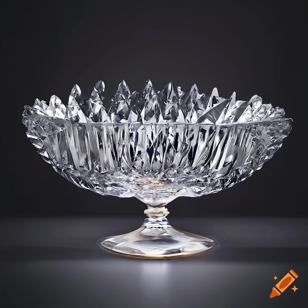 Crystal plate and cup on Craiyon