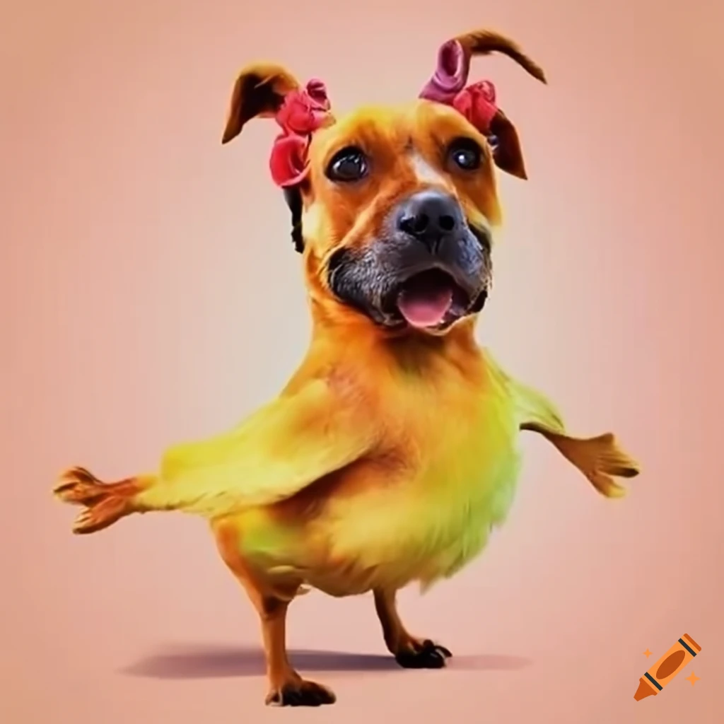 Dancing chicken dog on Craiyon