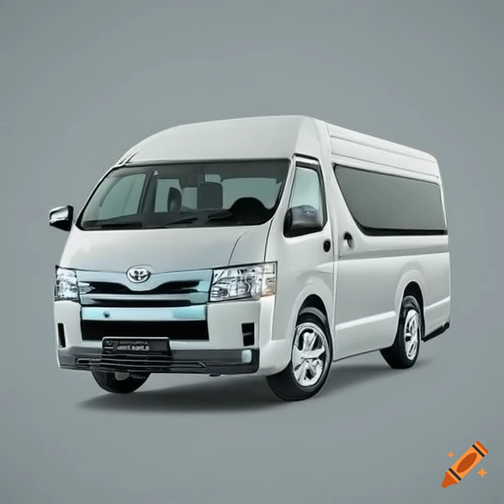 Toyota hiace 2014 in white color on Craiyon