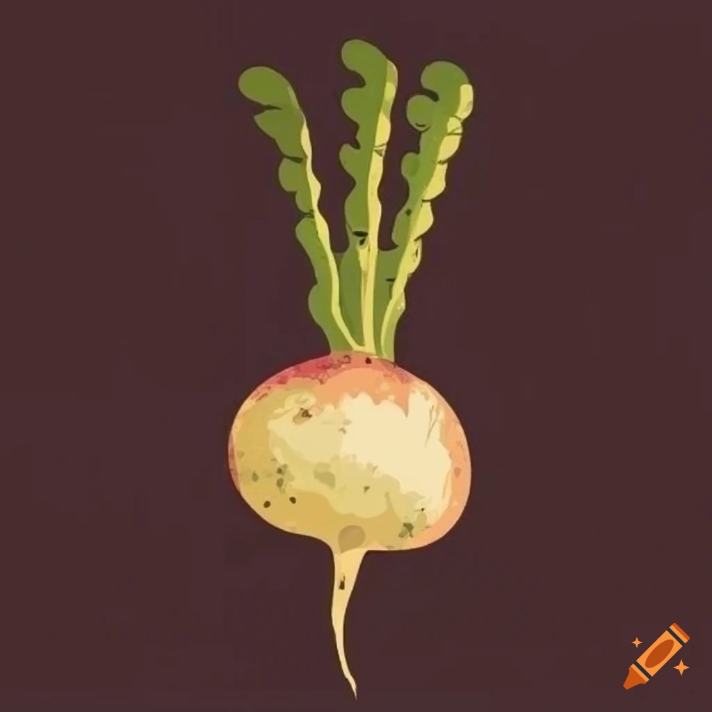 Vintage-style turnip with unique texture for branding on Craiyon