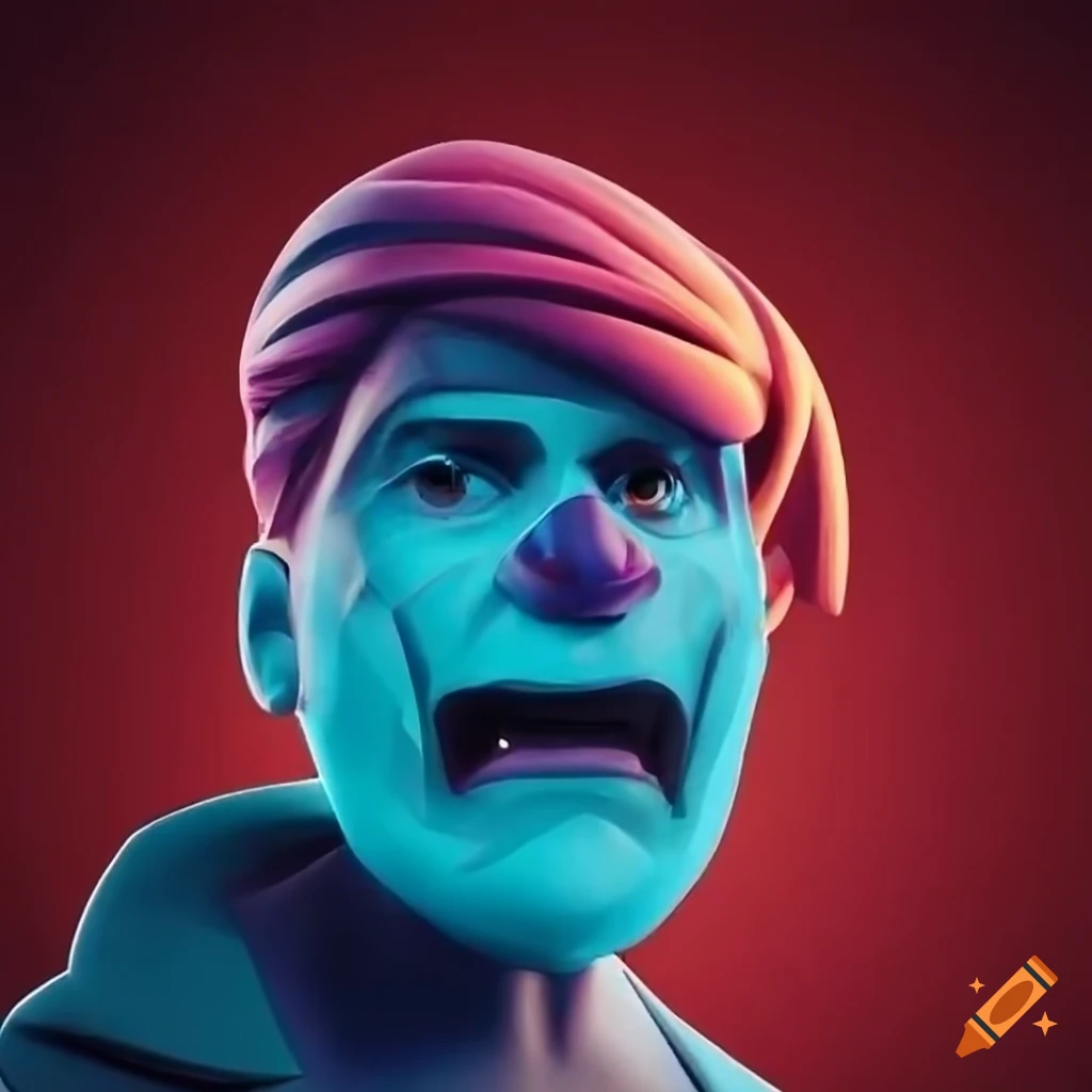 3d low polygon face in playstation one style on Craiyon