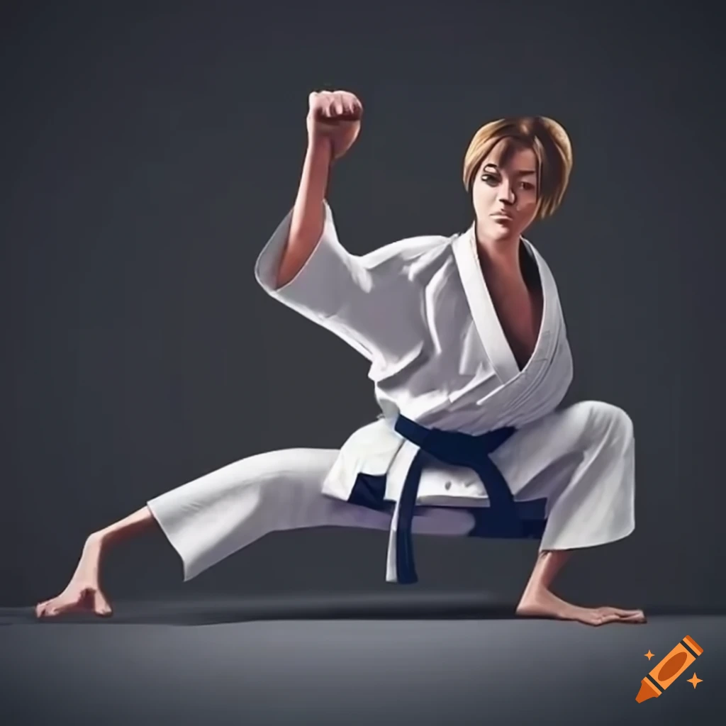 Karate martial arts practice on Craiyon