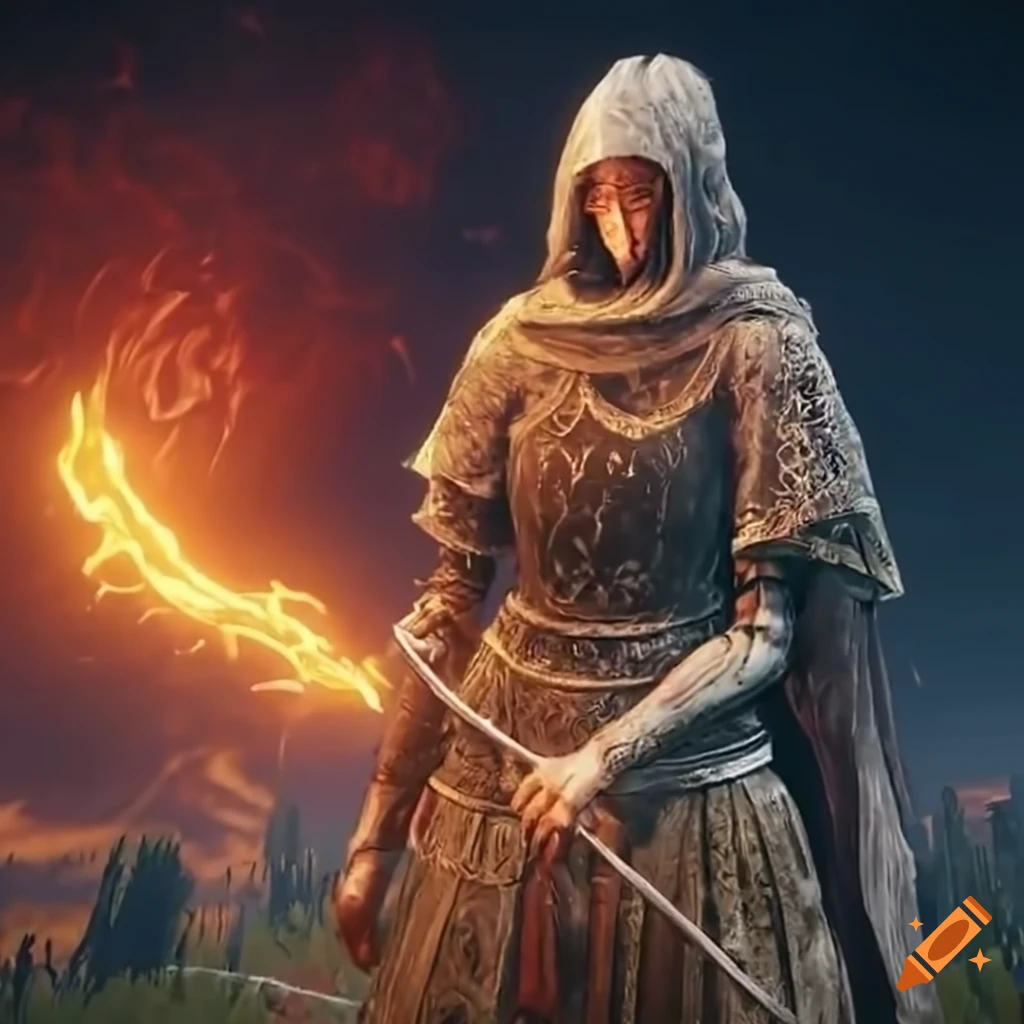 Elden ring frenzied flame on Craiyon