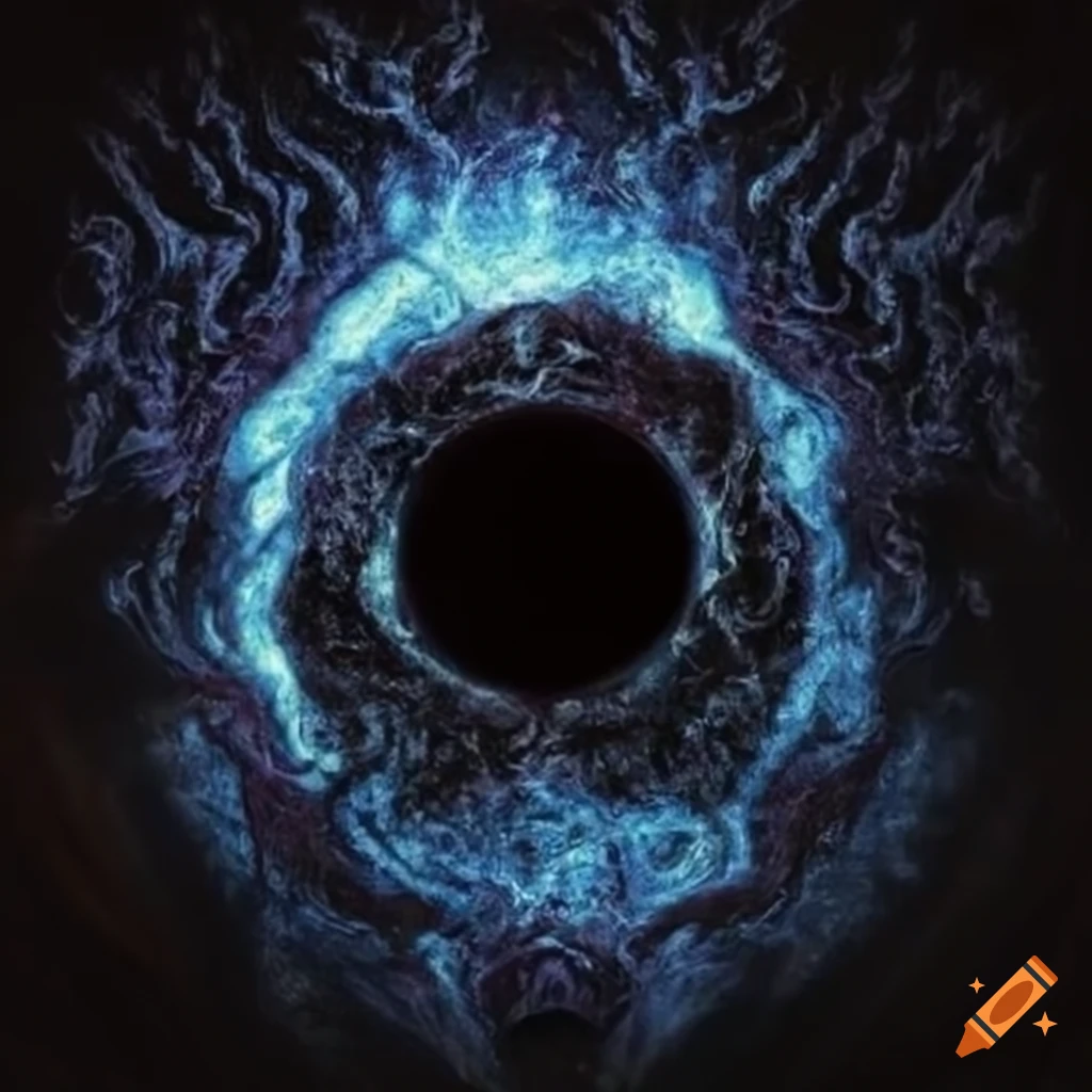 Cosmic horror black hole in a deathcore style on Craiyon
