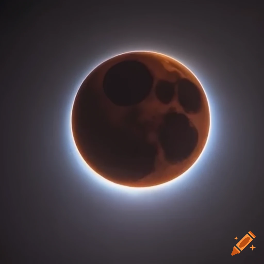 Eclipse corona detail with alien ship in the background on Craiyon