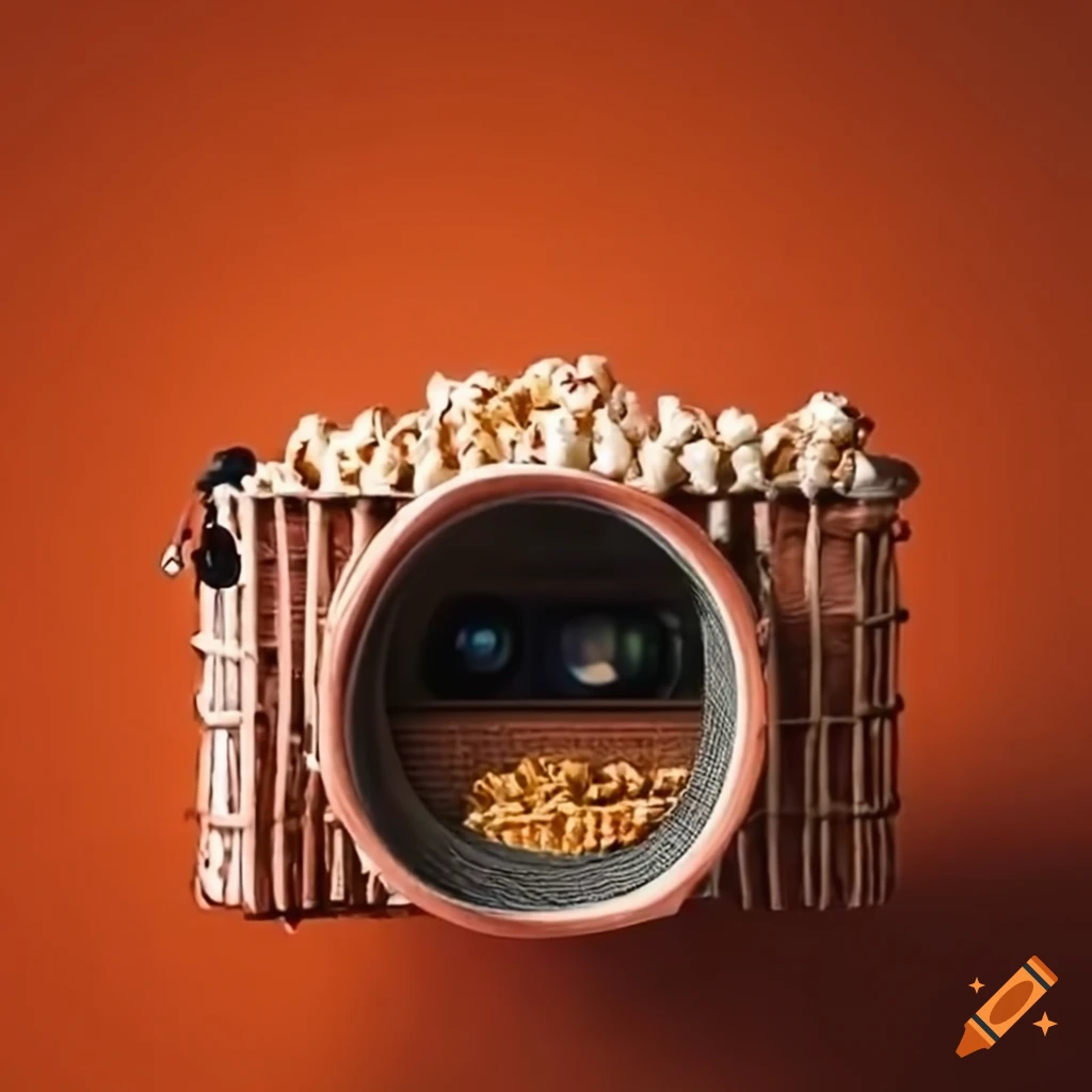 Popcorn basket concealing a hidden camera for street photography setup ...