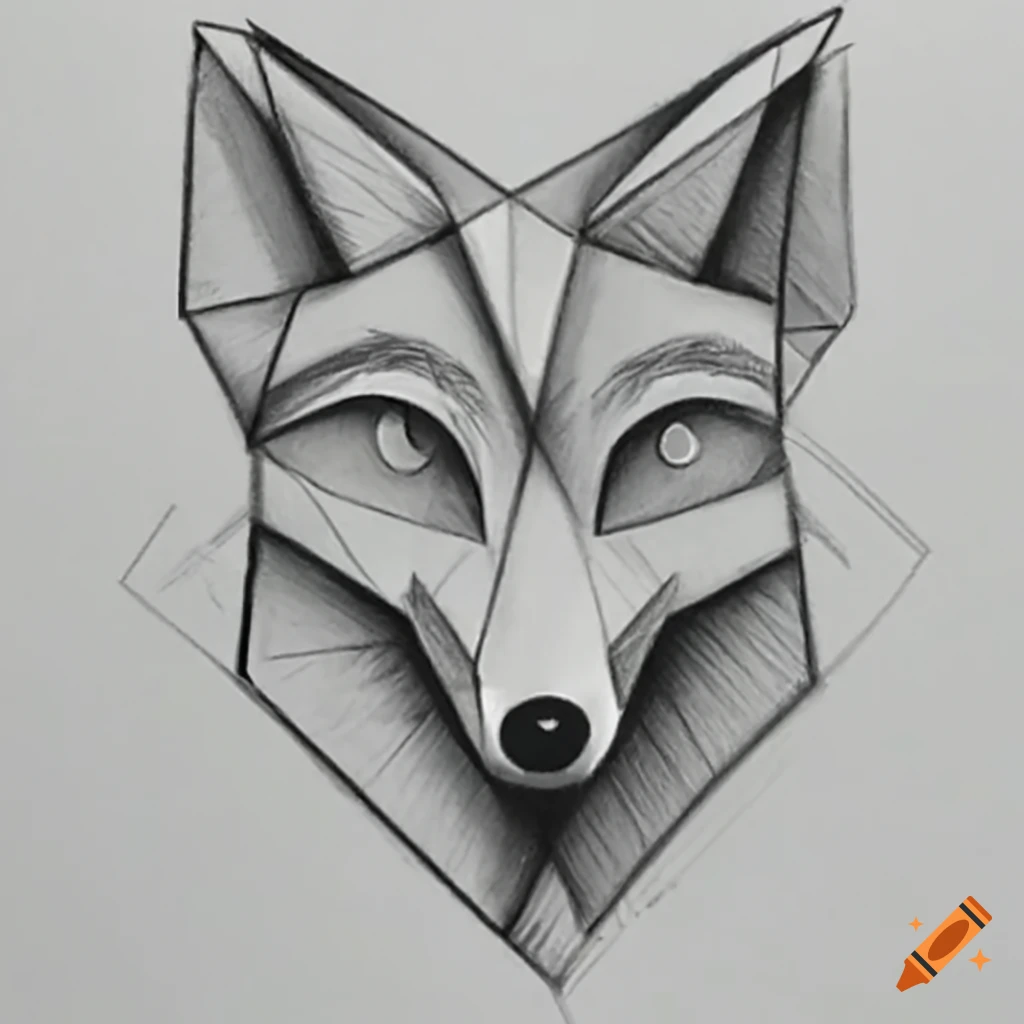 Fox geometric shape design on Craiyon