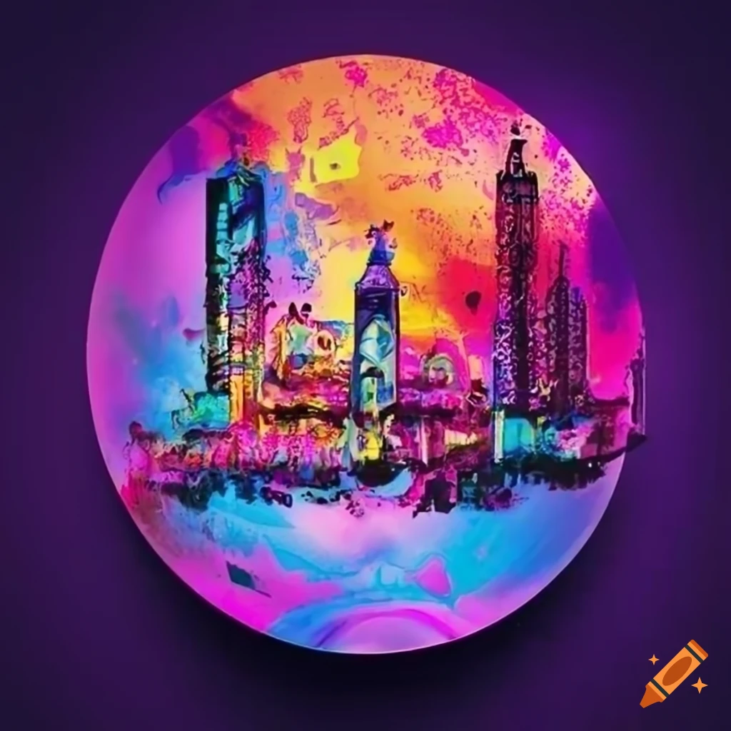 Innovative rap album art with bold colors and catchy typography on Craiyon