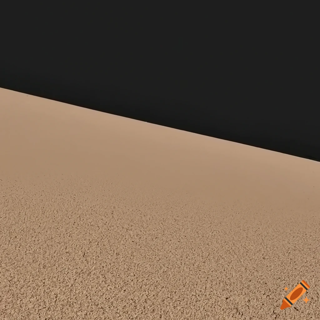 Never-ending liminal space with beach sand and no littering signs under ...