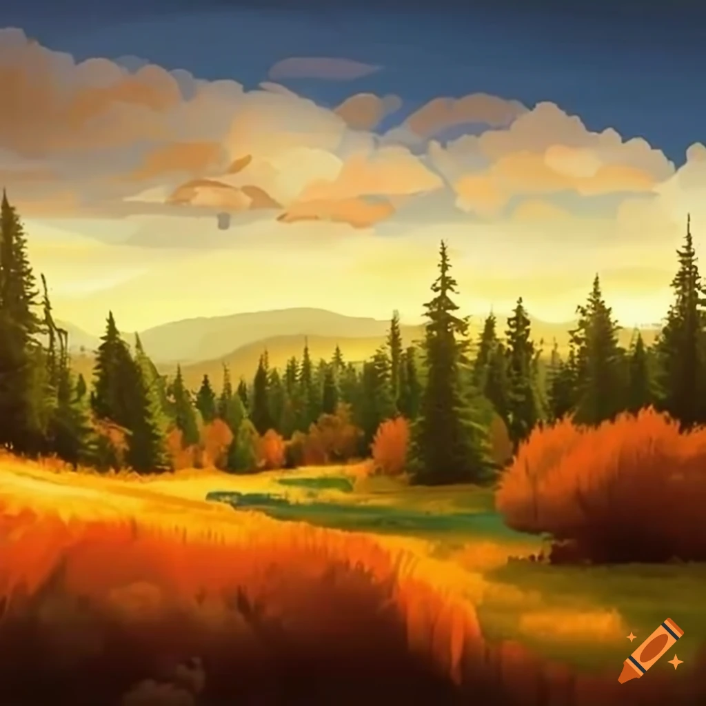 American landscape for presentation background on Craiyon