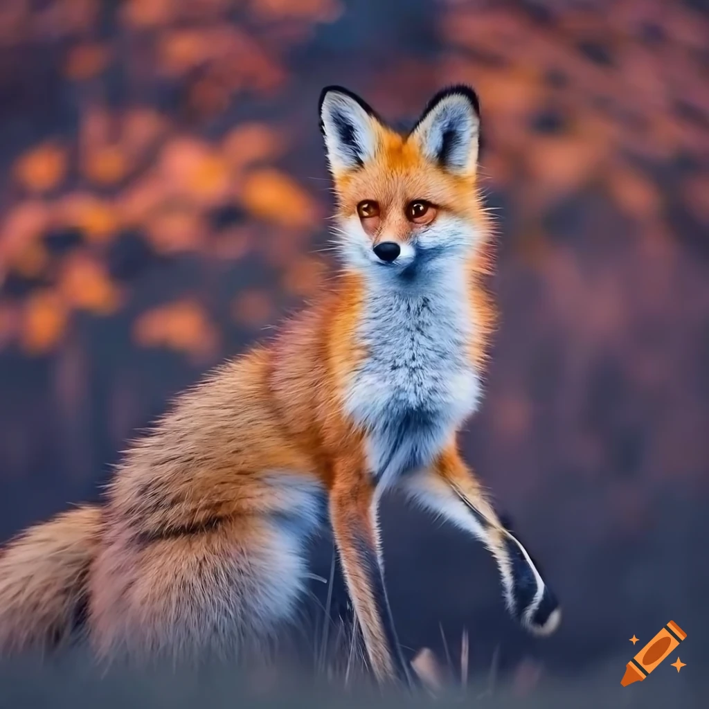 Vintage lady fox illustration on Craiyon