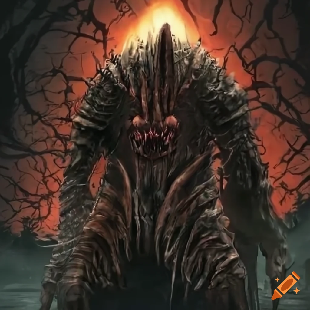 Horrifying monster merged with a black hole, inspired by darksouls on ...