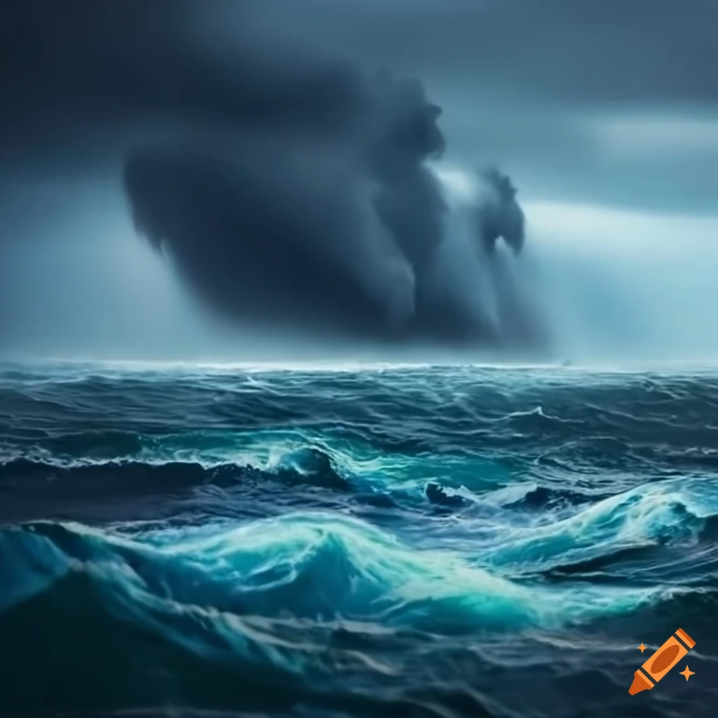 Storm at the ocean on Craiyon