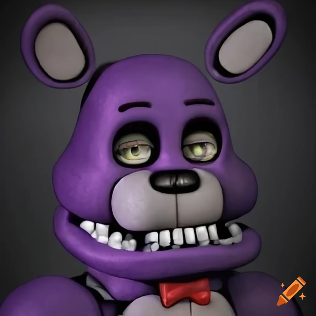 Bonnie fnaf animatronic headshot on Craiyon