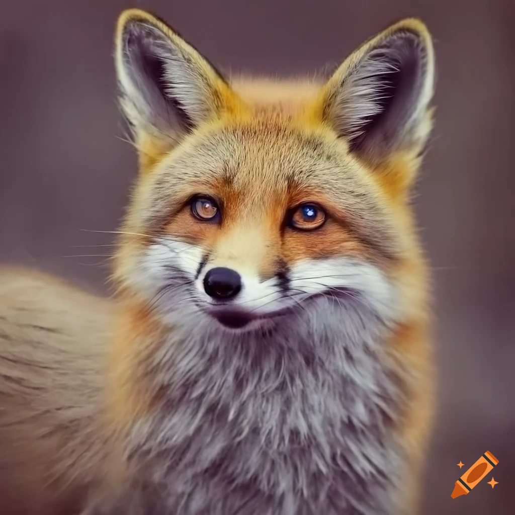 Vintage illustration featuring a lady fox on Craiyon