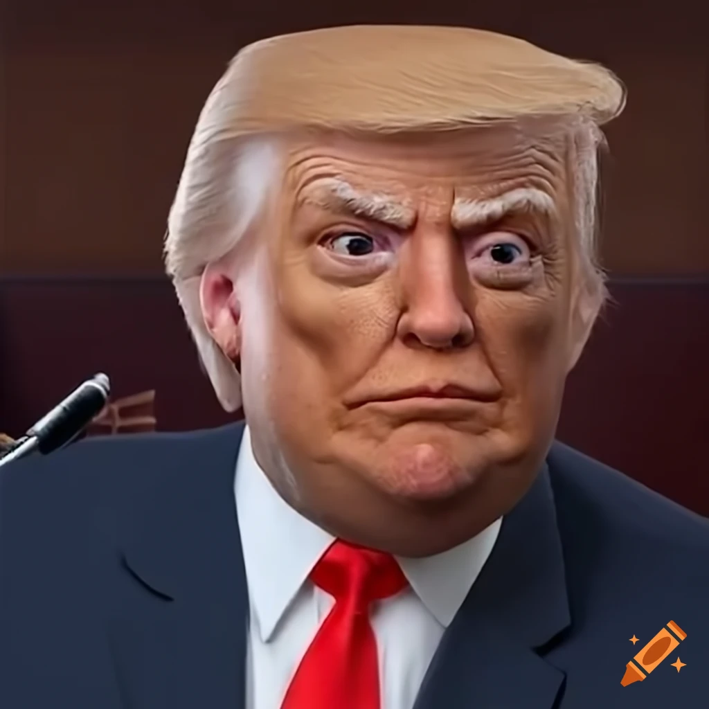 Satirical humorous depiction of a public figure with exaggerated facial ...