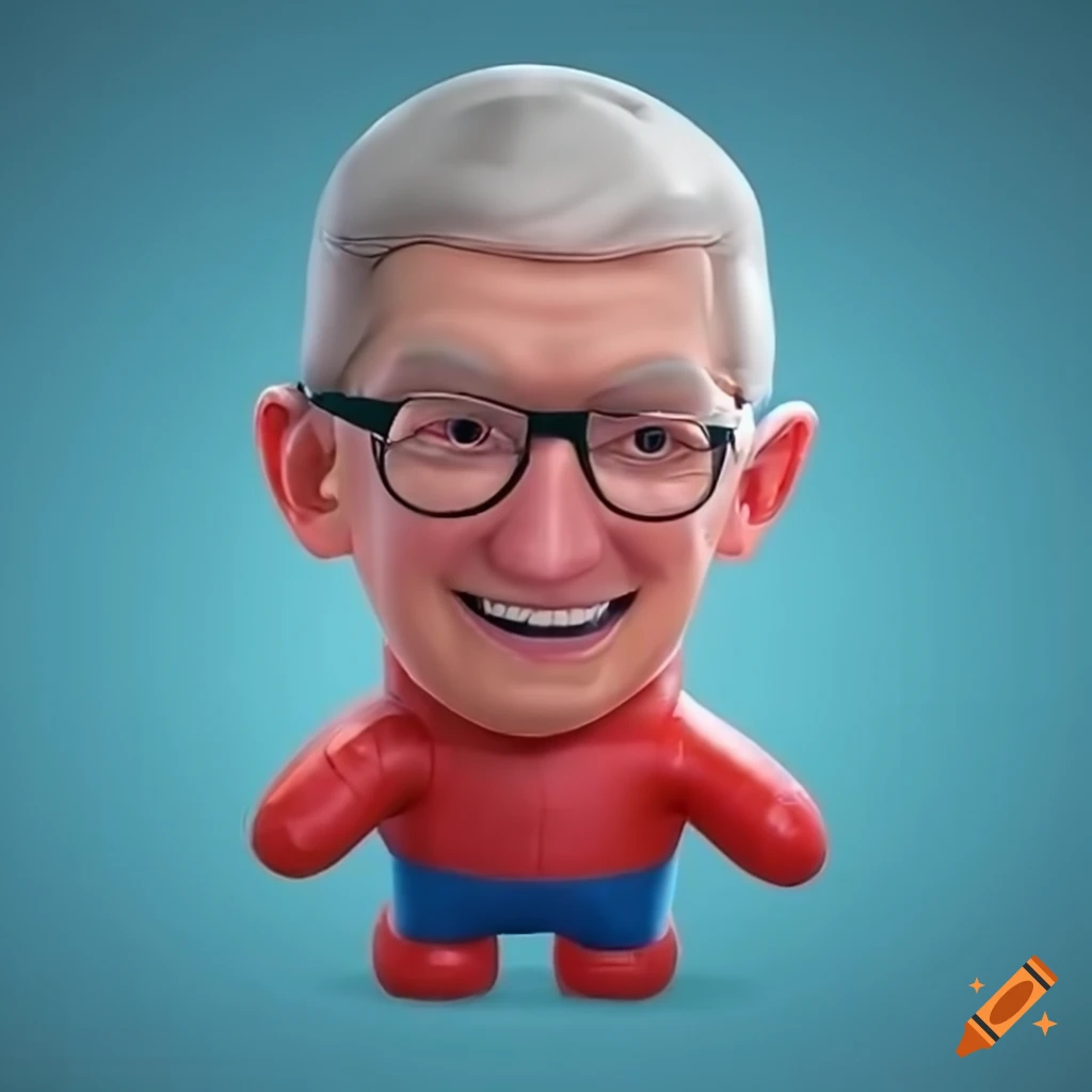 Inflatable character of tim cook on Craiyon