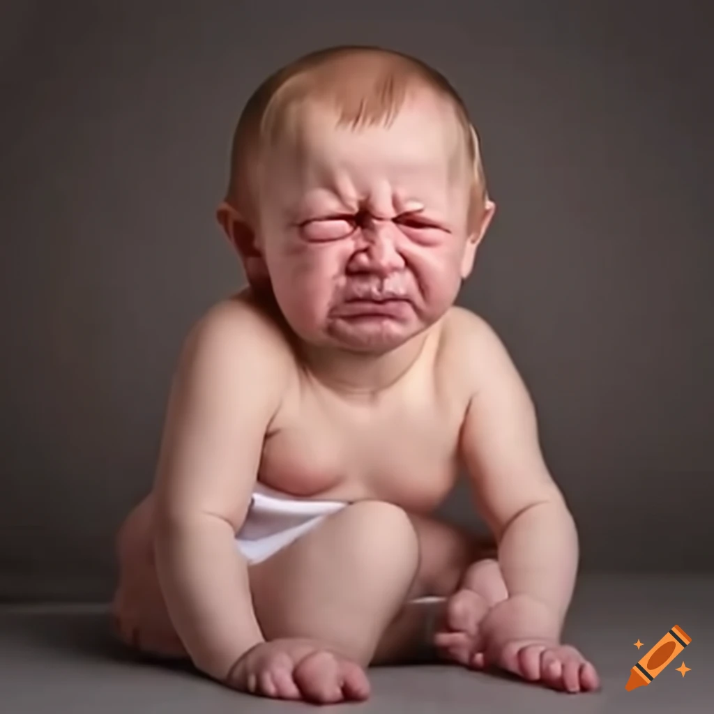 Baby vladimir putin crying on Craiyon