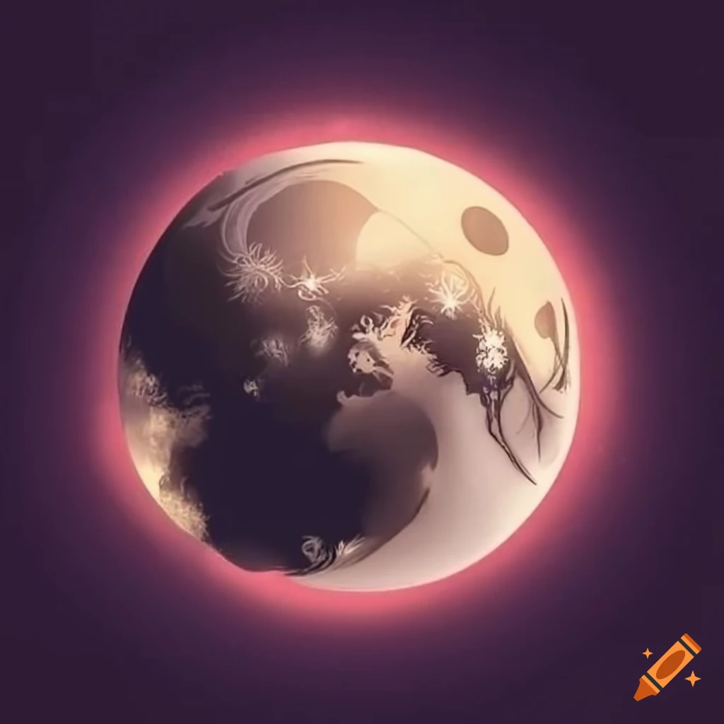 Full moon in the night sky on Craiyon