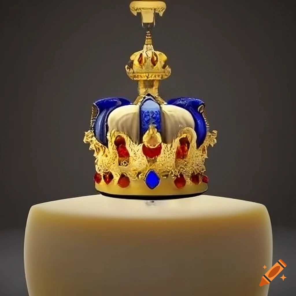Royal crown on top of cheese on Craiyon