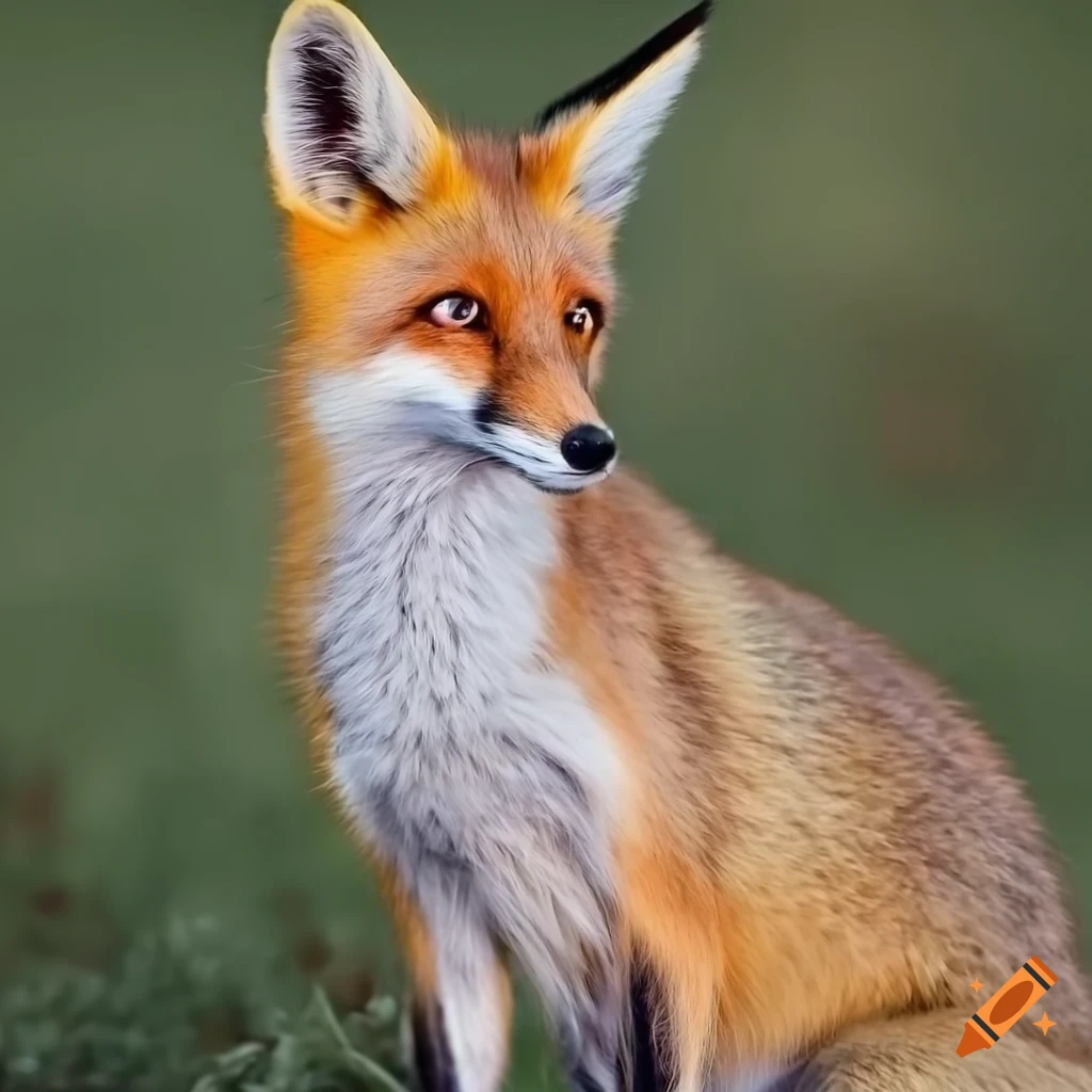 Vintage lady fox artwork on Craiyon