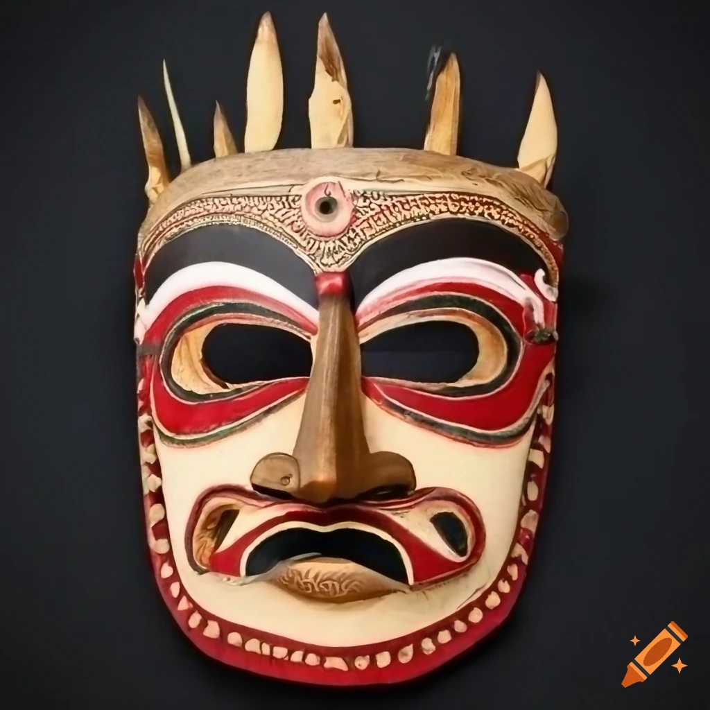 Iof ceremonial masks on Craiyon