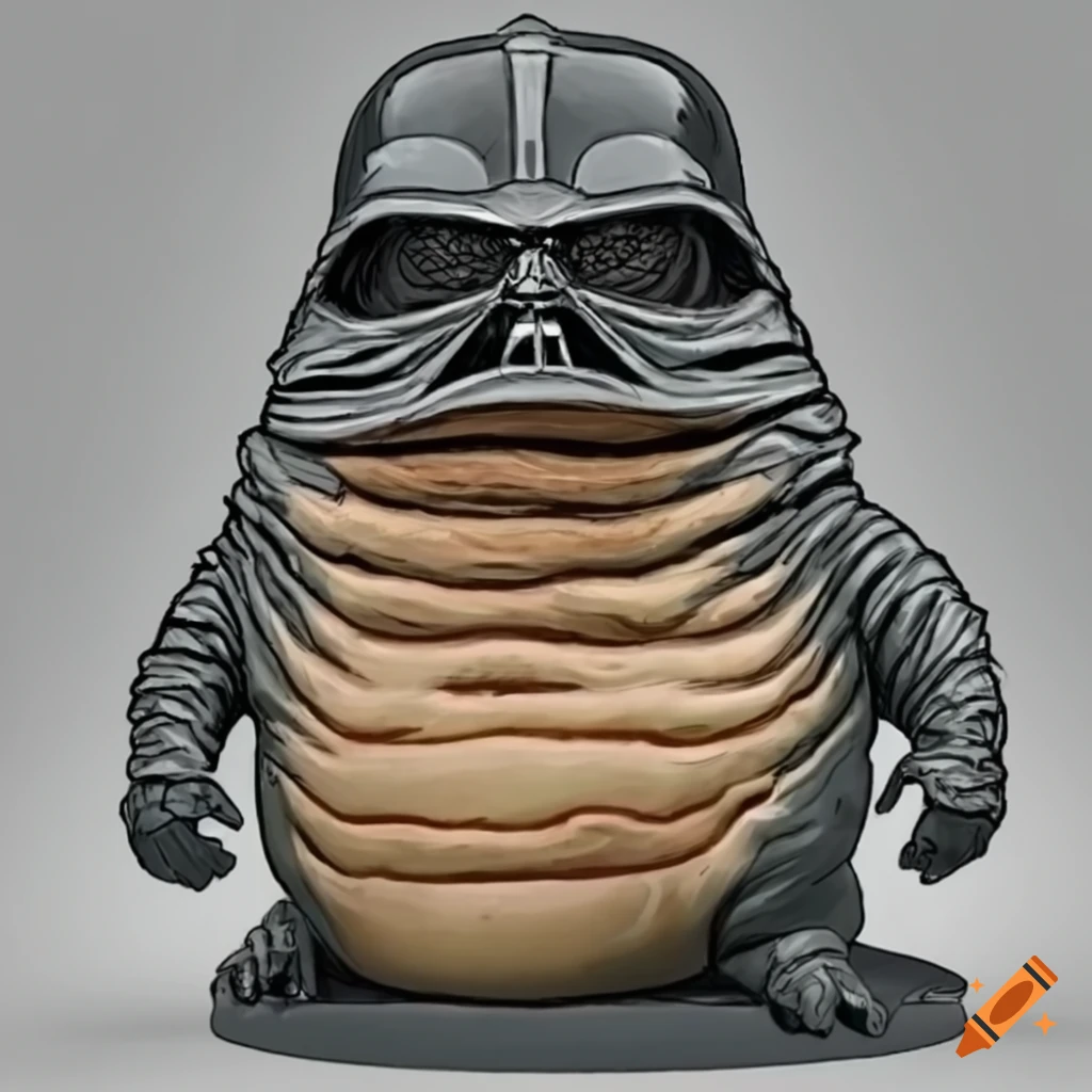 Darth vader as jabba the hutt on Craiyon