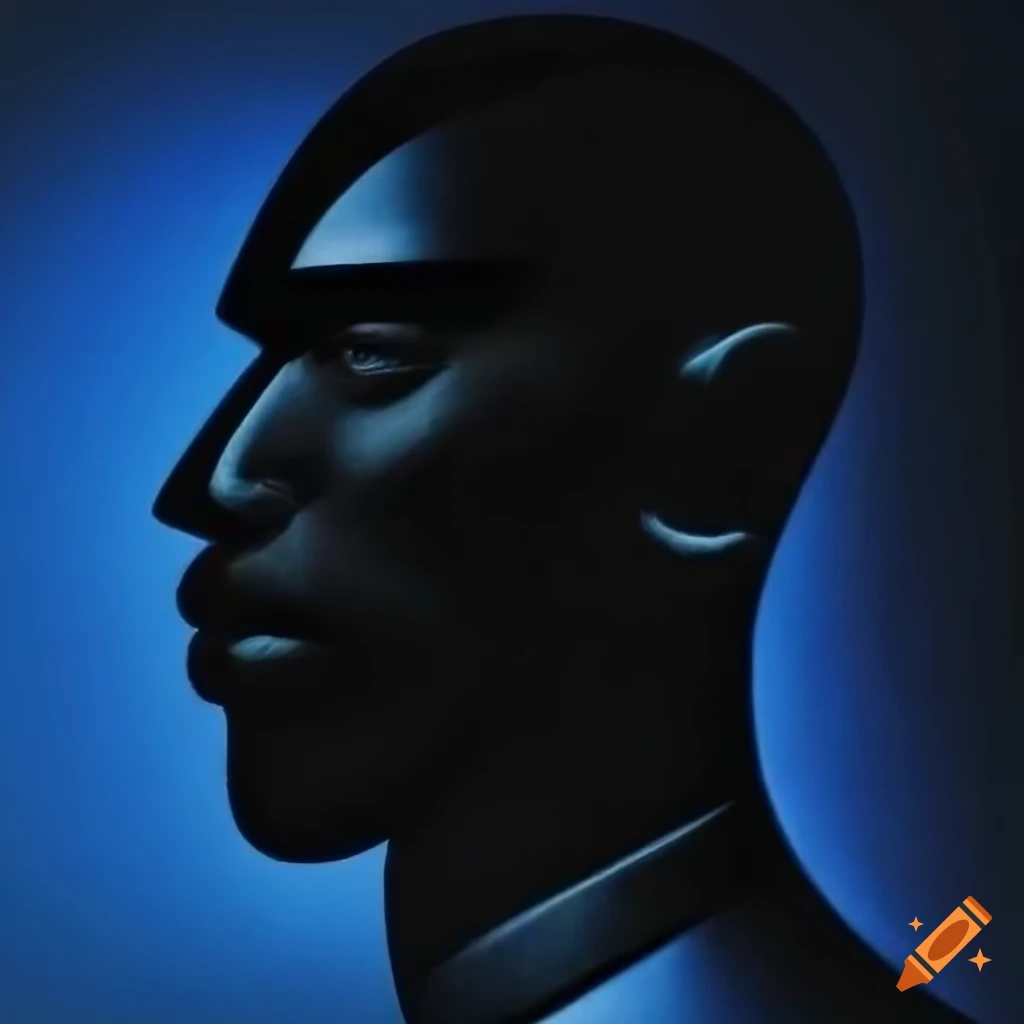 Creative cubist portrayal of a pensive man in a cabaret setting on Craiyon