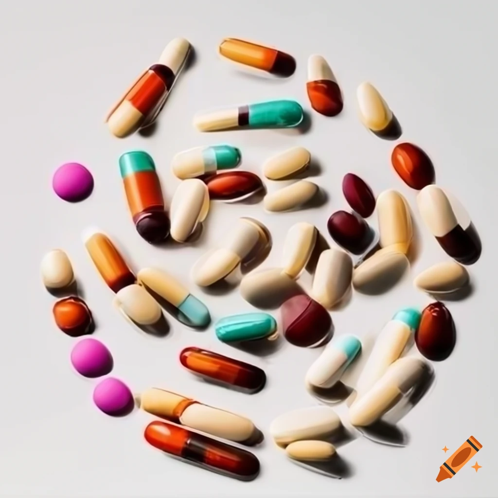 Medicine pills as a symbol of innovation and collaboration on Craiyon