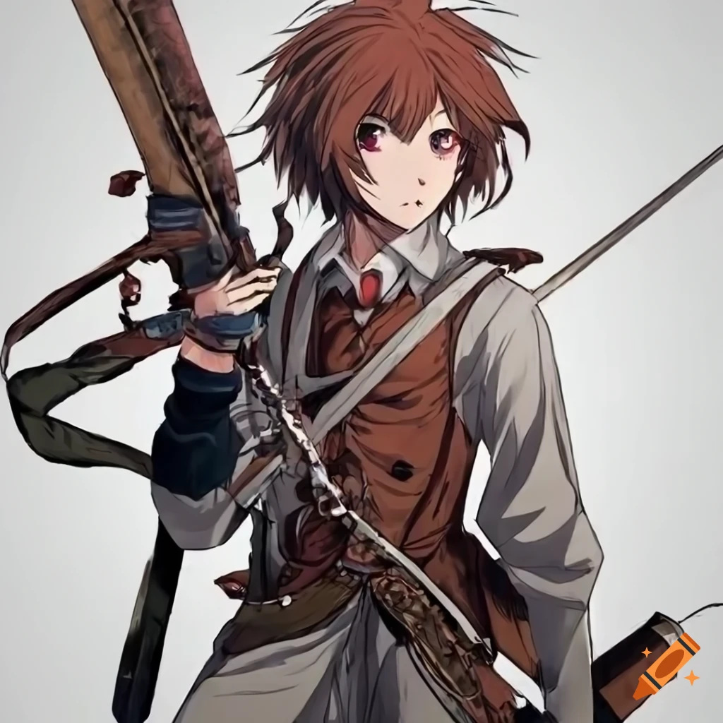 Anime-style hunter on Craiyon