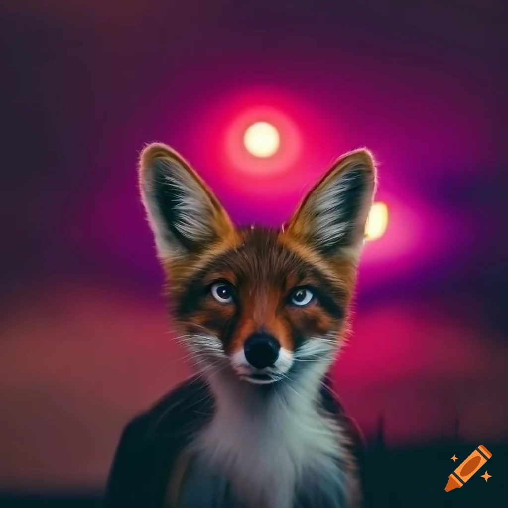 Vintage illustration featuring a lady fox on Craiyon