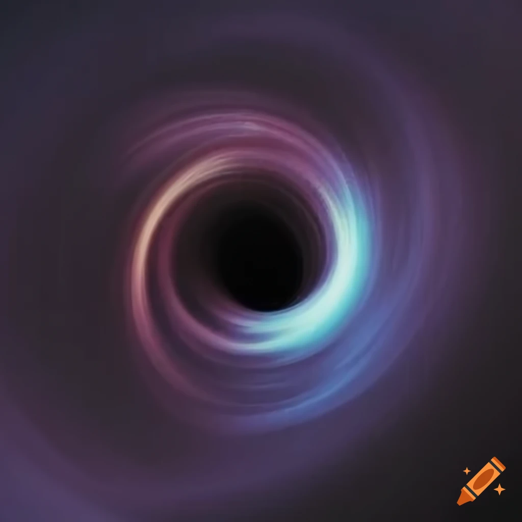 Dark event horizon and accretion disk of a Black Hole on Craiyon