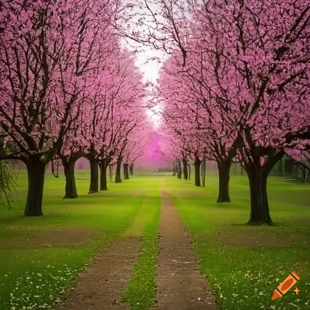 Spring landscape on Craiyon