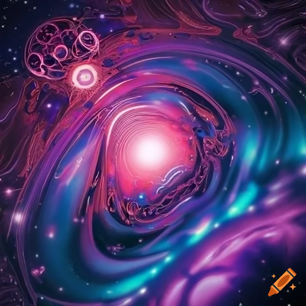 Ethereal nth-dimensional being in futuristic cosmic space on Craiyon