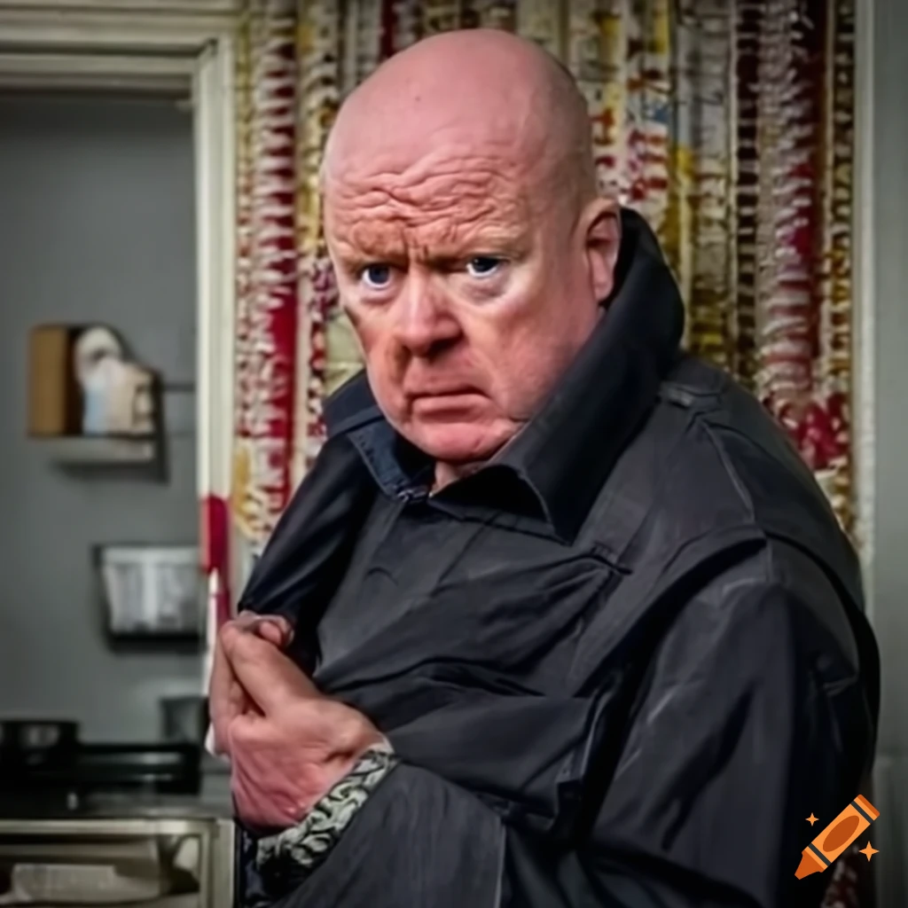 Phil Mitchell in EastEnders in the garage on Craiyon