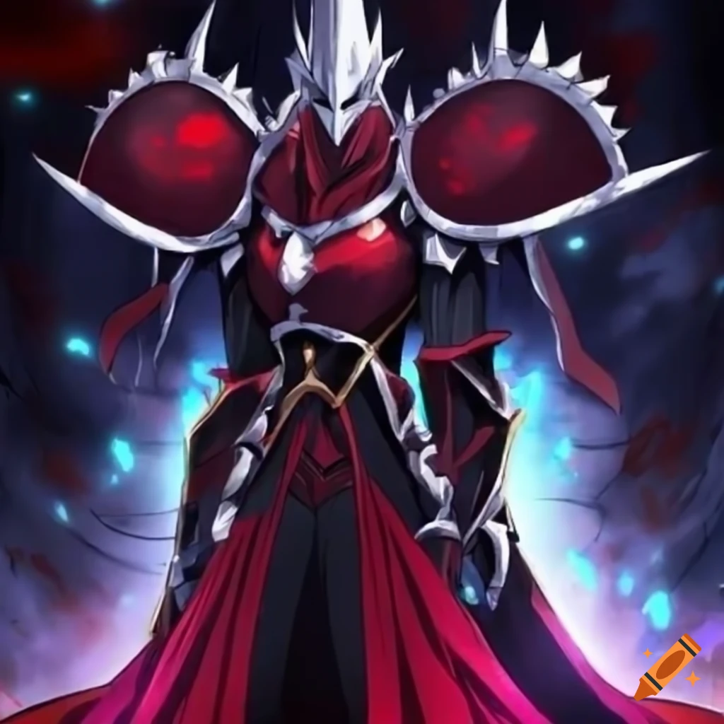 Anime catholic king with blood knight powerful aura on Craiyon
