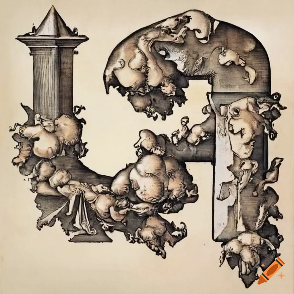 Alphabet letters in an engraving style by albrecht durer on Craiyon