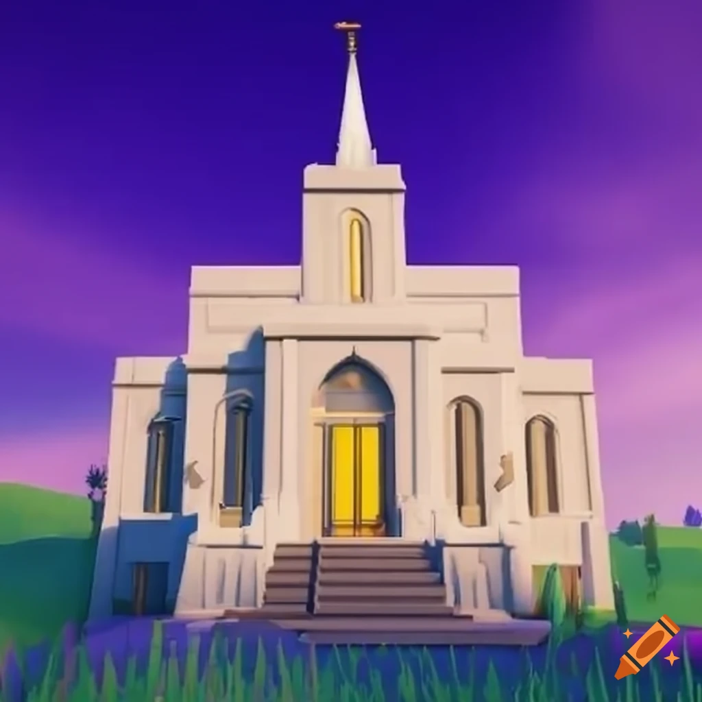 Lds temple in fortnite game on Craiyon