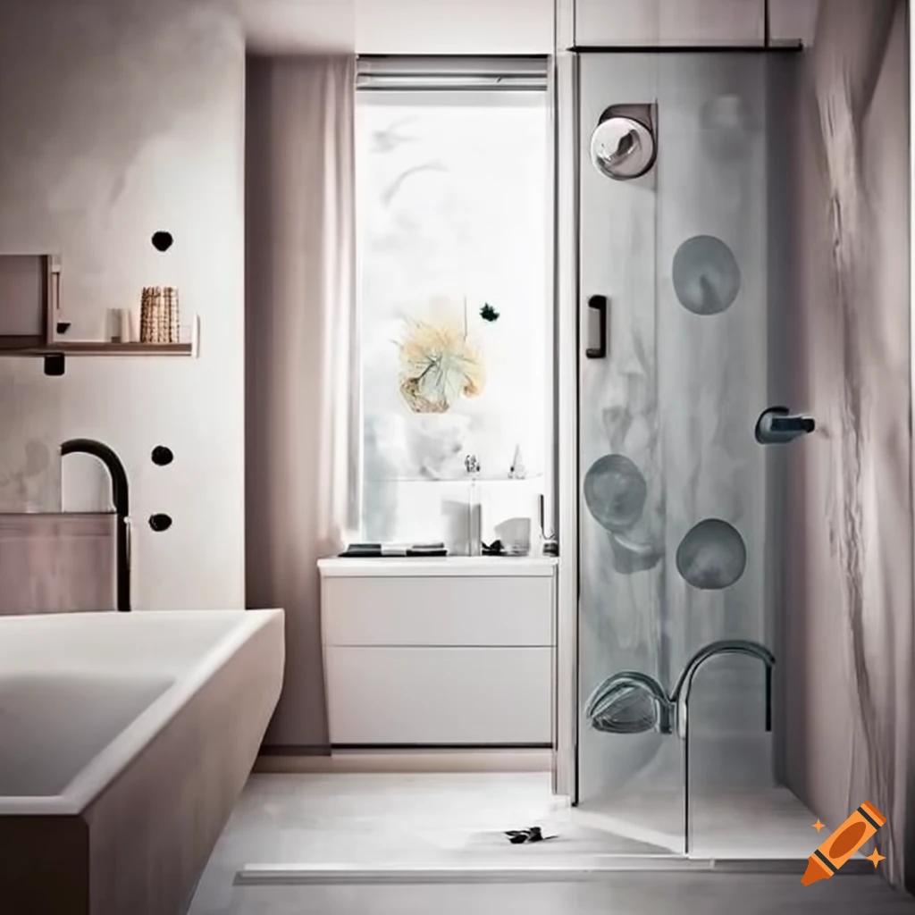 Cozy contemporary shower on Craiyon