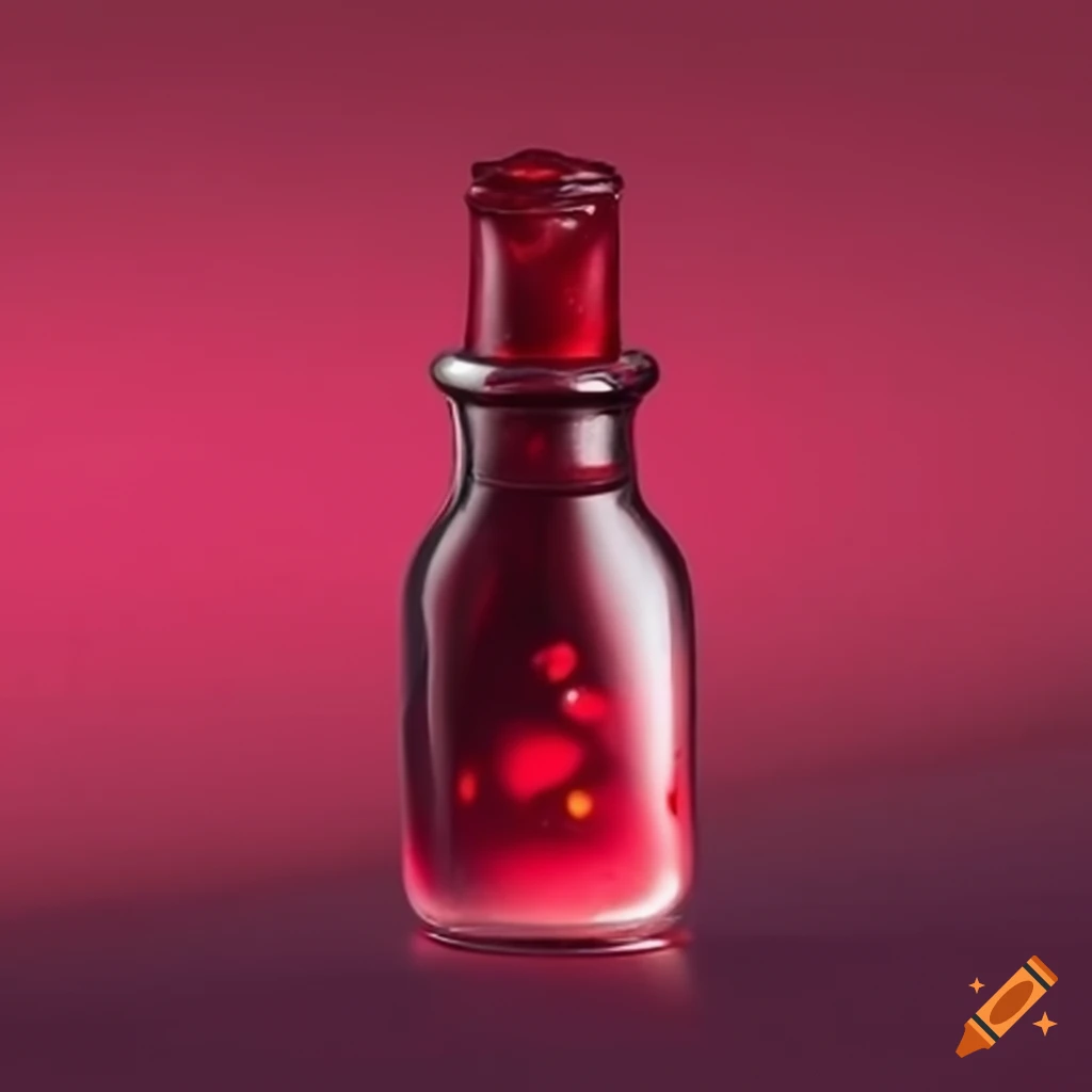 Bubbling red elixir with enchanting glow on Craiyon