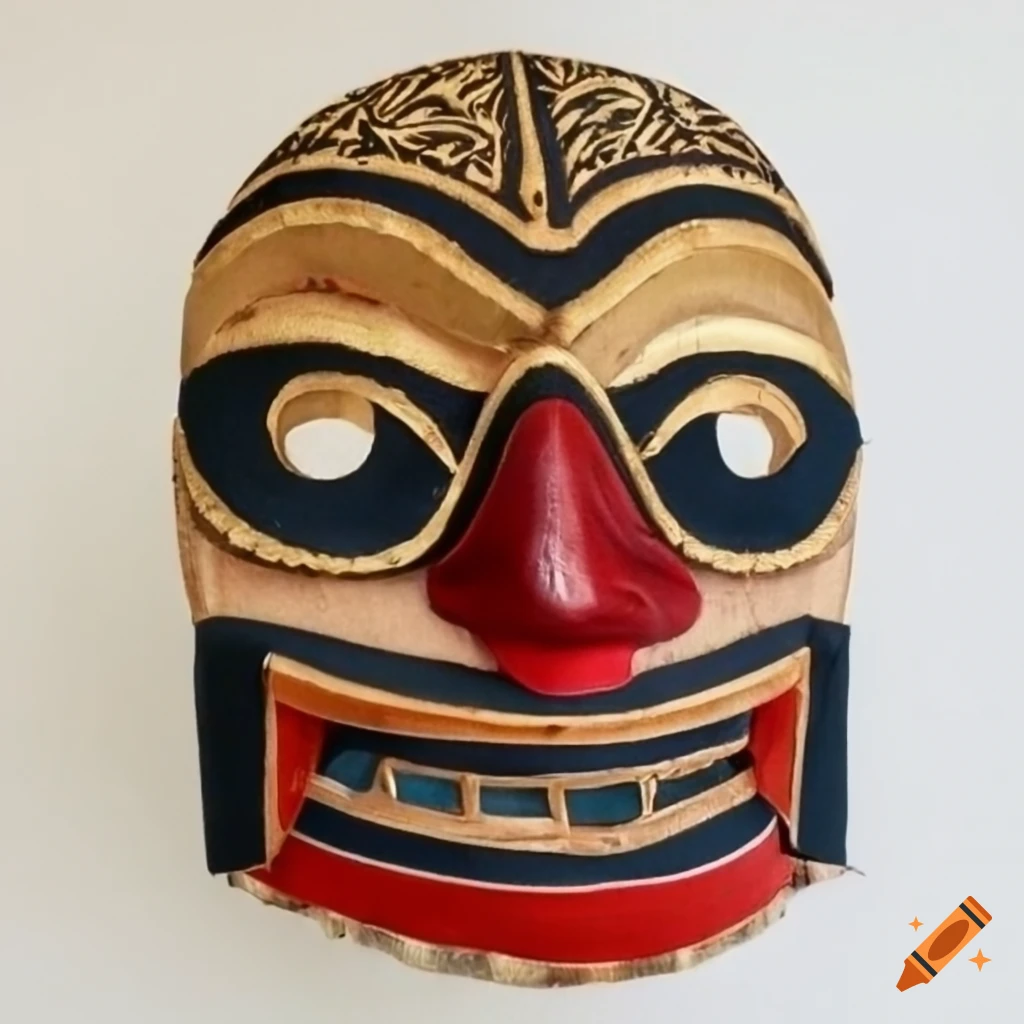 Iof ceremonial masks on Craiyon