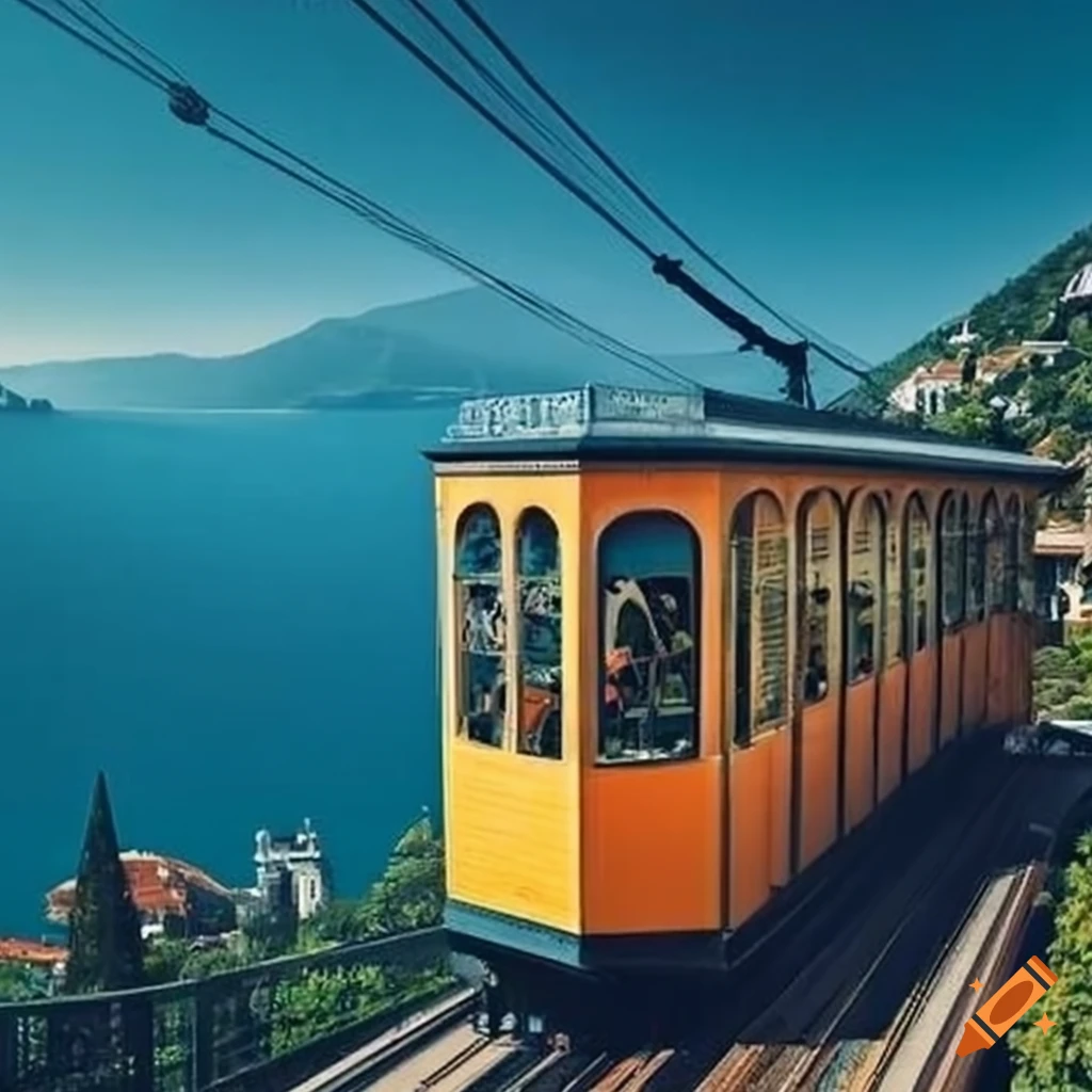 Funicular railway in como on Craiyon