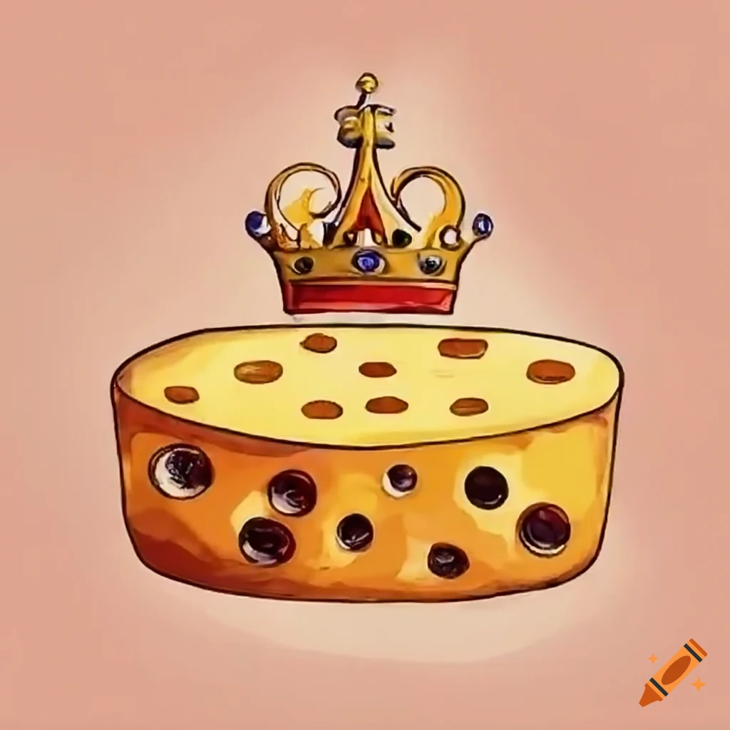 Cheese on top of a royal crown on Craiyon